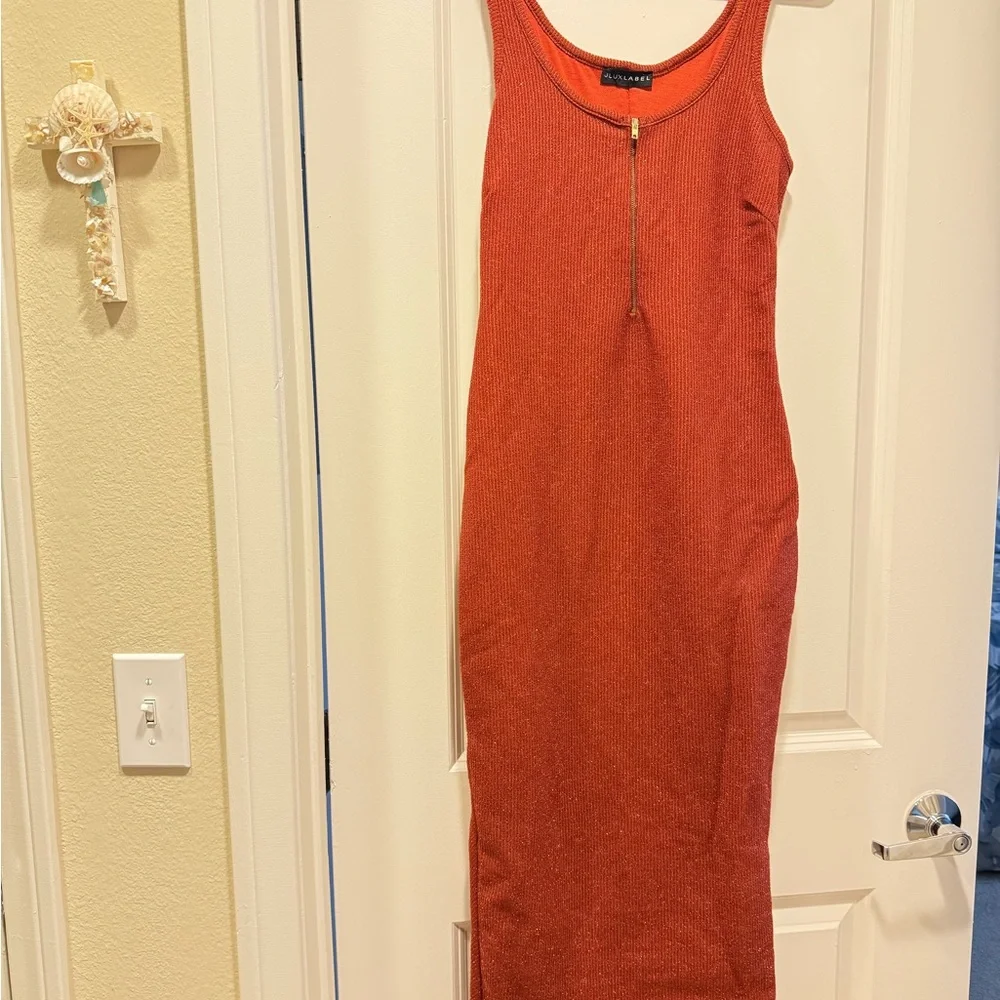 JLUXLABEL | Dresses | Jluxlabel Rust Midi Dress | Poshmark